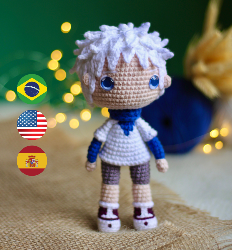 PADRÃO KILLUA AMIGURUMI EM PDF – Amigurumis da Vit